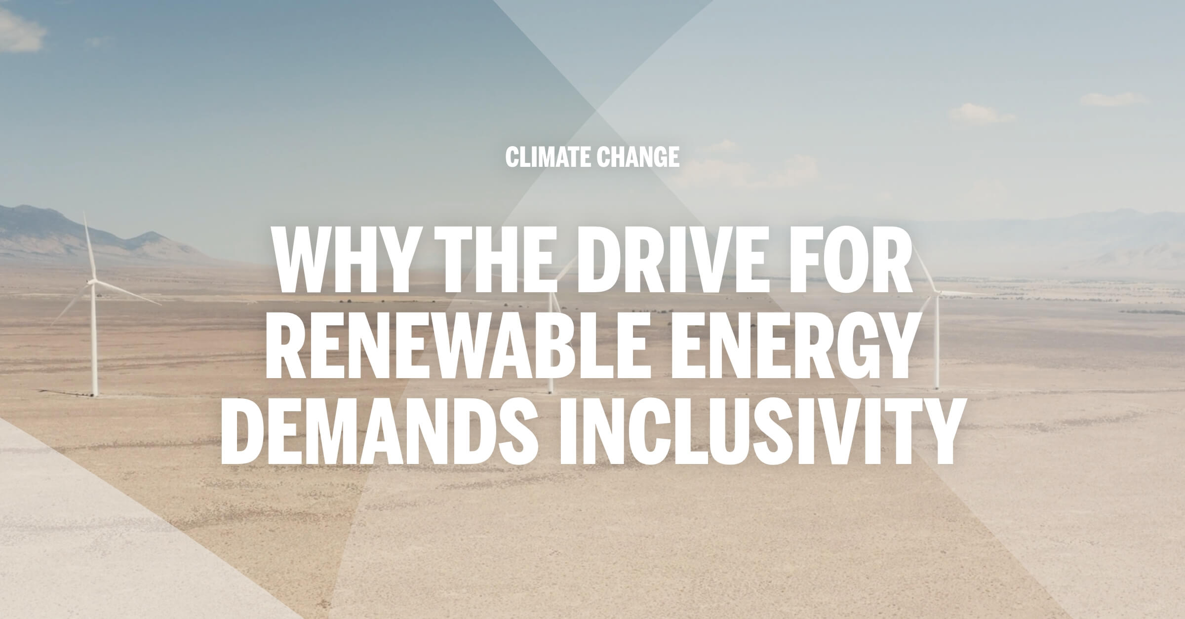 Why the Drive for Renewable Energy Demands Inclusivity - Financial ...